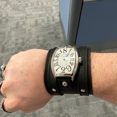 Wide Leather Watch Strap Wide Leather Watch Band Leather - Etsy