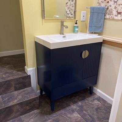 36 Inch Floating Bathroom Vanity With Sink Wall Mounted - Etsy