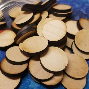Unfinished Round Wood Circle Discs 1 1/4 Set of 50, Laser Cut, Laser ...