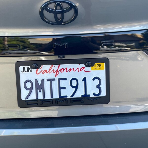 TRD Pro 3D Emblem Badge on Stainless Steel License Plate Frame W/ Bolt ...