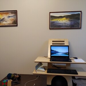 A-stand Space Saving Standing Desk is Height Adjustable, Mobile, Sit ...