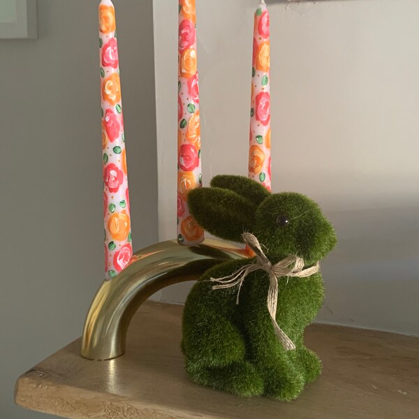 Hand Painted Oranges, Taper Candle, Hand Painted Candle, Home Decor ...