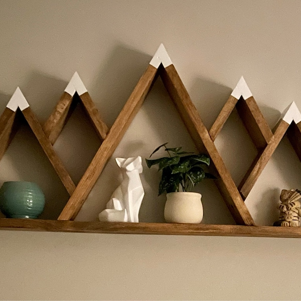 Wood Mountain Shelf - 5 Peak - Rustic Decor - Nursery Room Decor ...