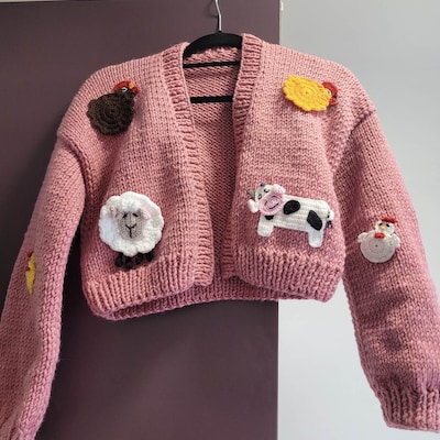 Forest Animals Sweater for Sale, Knitted Sweater for Children, Crochet ...