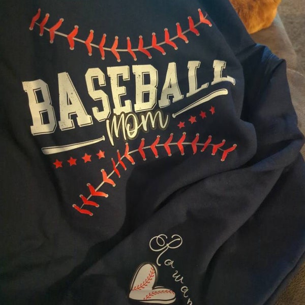 Personalized Baseball Mom Sweatshirt With Kids Names, Baseball Hoodie ...