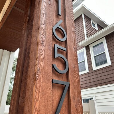 Modern House Numbers Modern Font Recycled Aluminum Set of 4 Numbers 4 ...