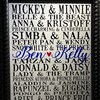 Personalized Disney Couples Art Print | Disney Gift | Wedding Gift ...