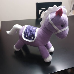 Stuffed Animal Pony PDF Sewing Pattern & Tutorial Stuffed Horse Pattern ...