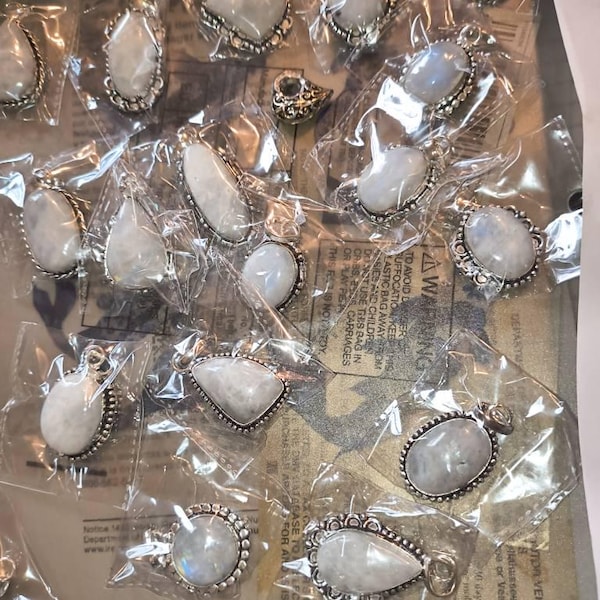 Beautiful Assorted Gemstone Rings Wholesale Lot, 925 Sterling Silver ...