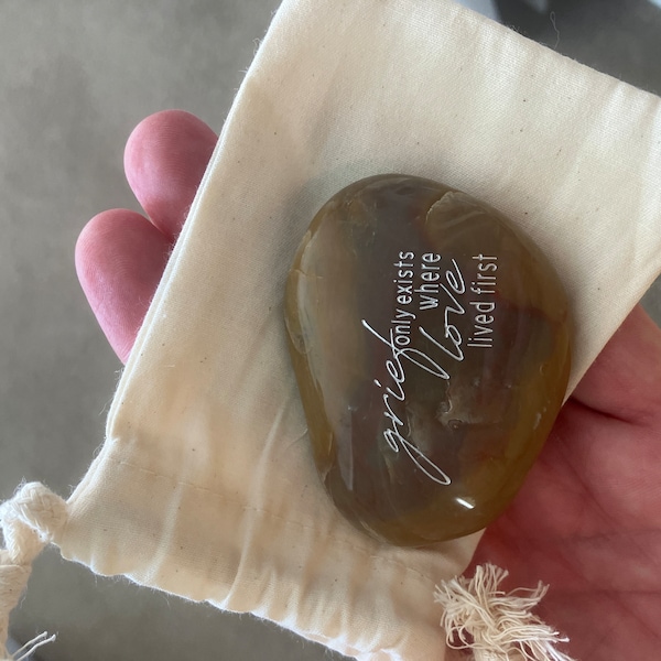 Engraved Rock | Grief Only Exists Where Love Lived First | Sympathy ...