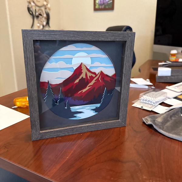 Fall Landscape Shadow Box SVG Bundle, Autumn 3D SVG Shadowbox 3 ...