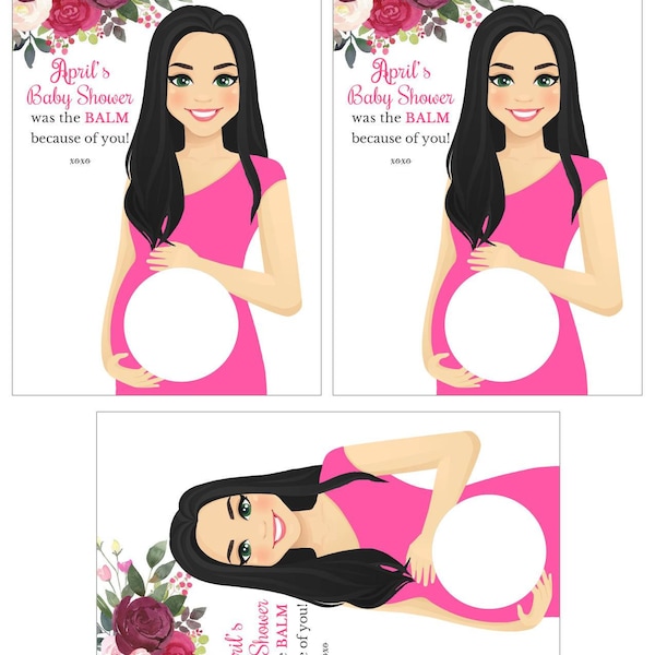 EOS Baby Shower Favors Printable Tags - Personalized Thank You Favors ...