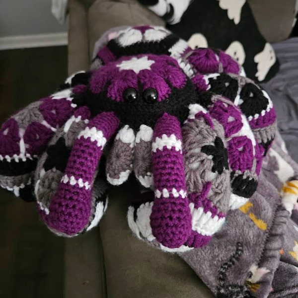 Giant Crocheted Tarantula Crocheted Spider Crochet Gift Spider Large ...