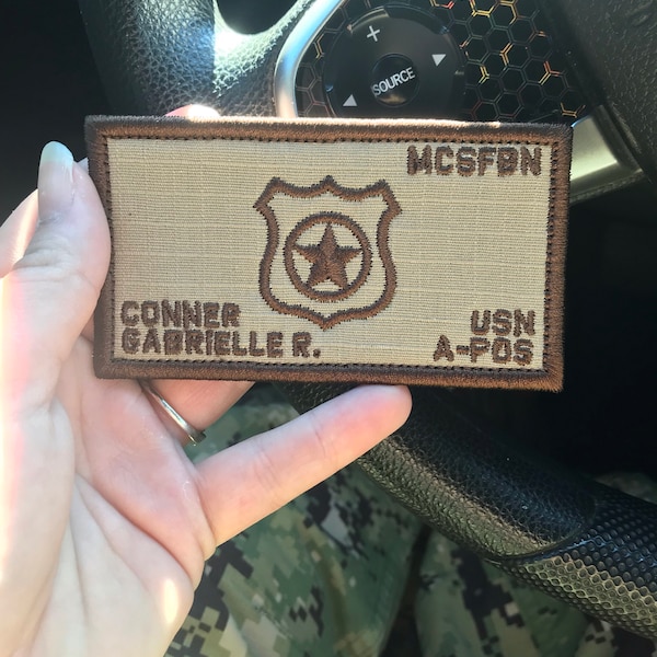 Leather Plate Carrier Flak Patch- 2.25" X 4" - Laser Engraved on Hand ...