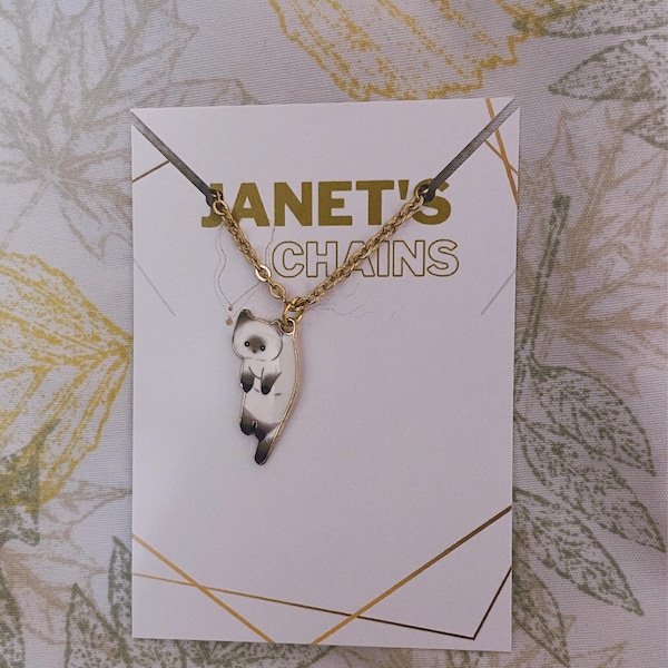 Dainty Cat Pendant/cutest Kitten Necklaces/five Little Gold Toned ...