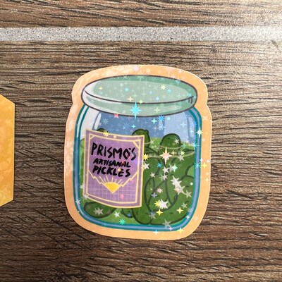 Prismo's Artisanal Pickles Glitter Sticker Sparkly, Holographic, Water ...