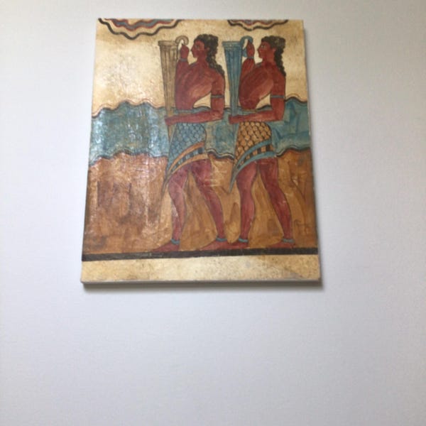 The Cup-bearer Fresco Knossos Minoan Palace in Crete, Ancient Crete ...