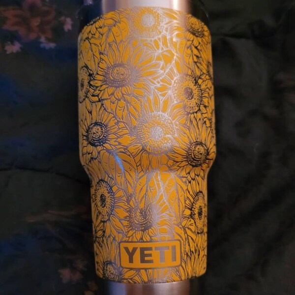 Yeti 30oz Alpine Yellow Sunflower - Laser Engraved 360 Degree - Etsy
