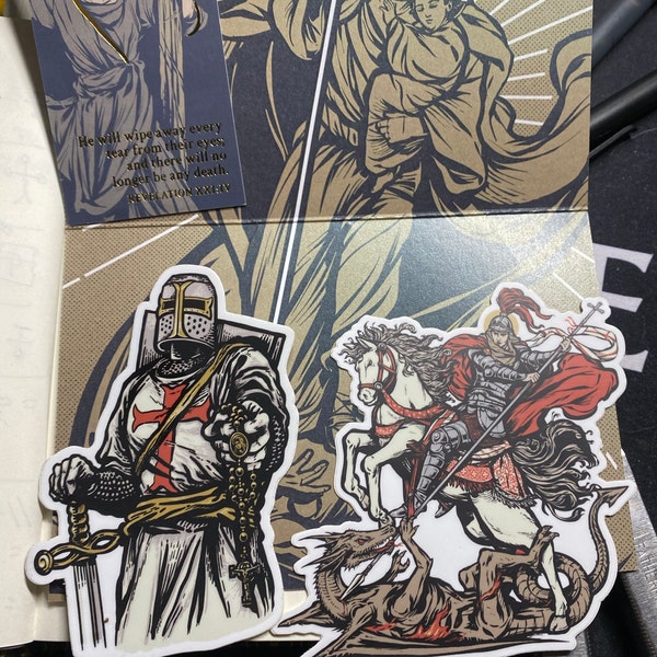 4" Rosary Crusader Vinyl Sticker - Etsy