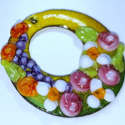 1 Glassbead Mermaid, Lampwork, Muranoglass, as Bead or Pendant, Ready ...