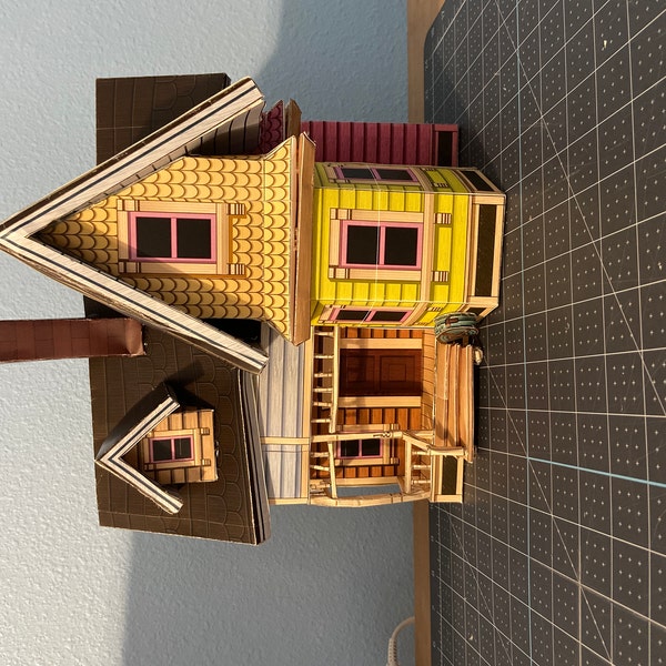 Up House Papercraft DIY Pdf Files,3d Paper Cut Template,hand Cut - Etsy