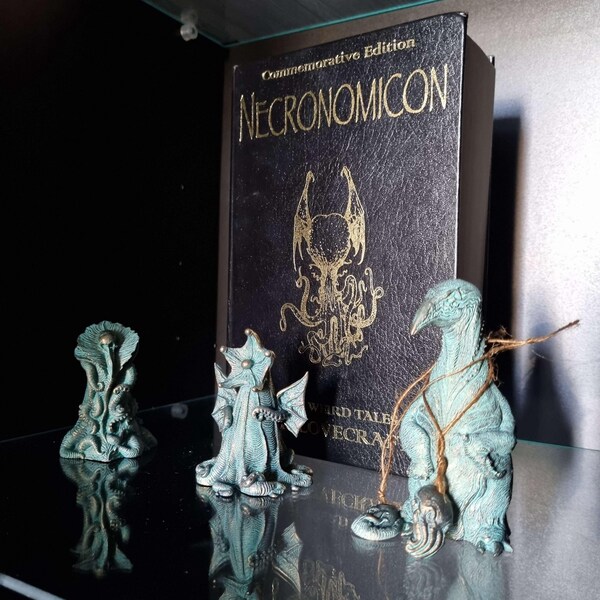 Cthulhu Myth Altar .h.p.lovecraft Handmade Bronze Painted Sculpture - Etsy
