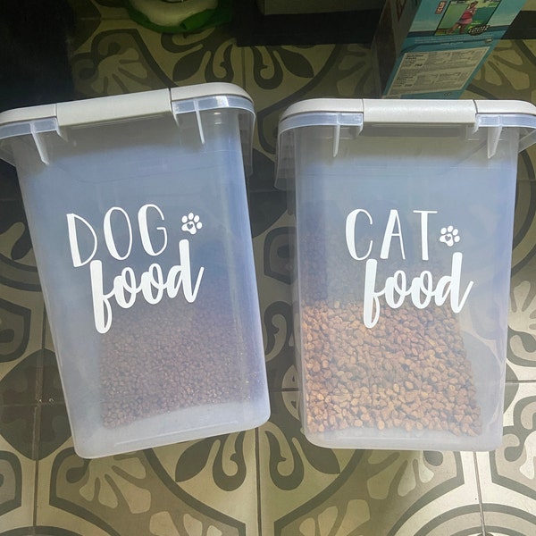 Dog or Cat Food Container Decal | Label Only - Etsy