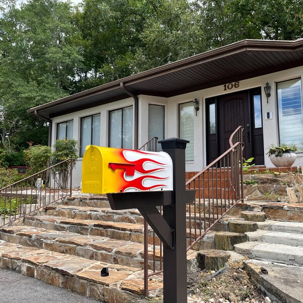 Airbrushed Flame Mailbox: Automotive Clear Coat Finish - Etsy