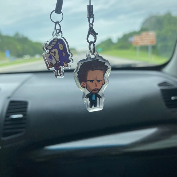 1.5 Inch House MD Glitter Acrylic Charm Keychains - Etsy