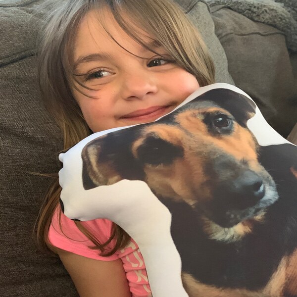 Huggable Pet Photo Pillow, Personalized Custom Dog or Cat Pet Photo ...
