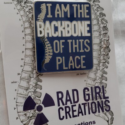 I Am the Backbone Pin Nerdy, Funny, & Real by Radgirlcreations - Etsy