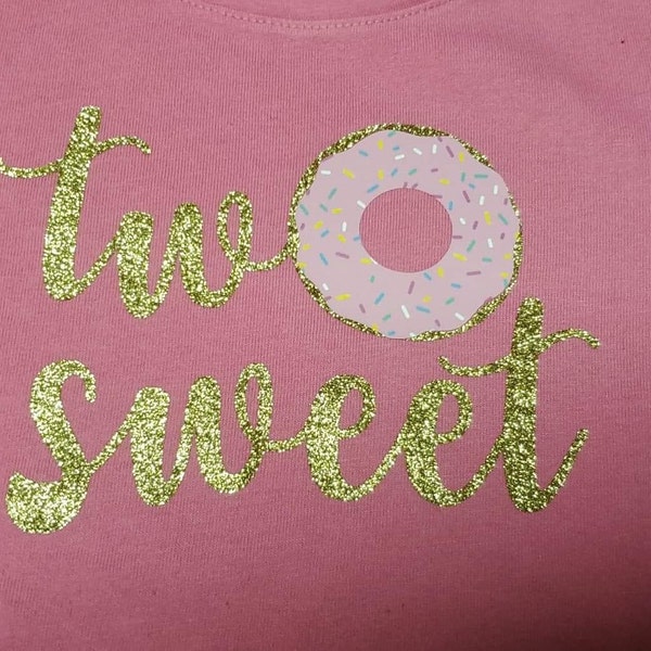 Two Sweet Donut SVG Cut File, 2nd Second Birthday SVG, 2 Years Old Girl ...