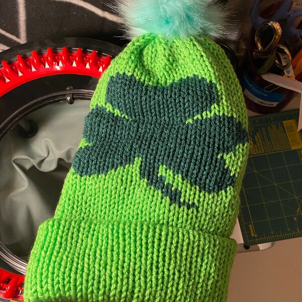 Addi Skull Knit Ear Warmer Pattern: Circular Knitting Machine, Digital ...