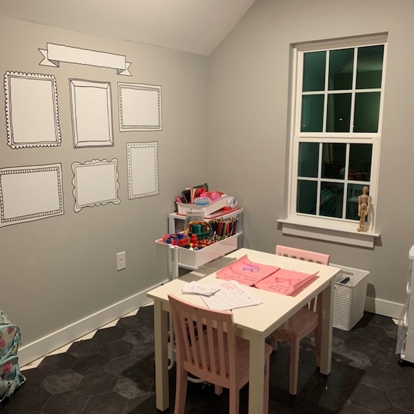 Kids Art Display Frames - Photo Frames - Wall Stickers - Peel and Stick ...