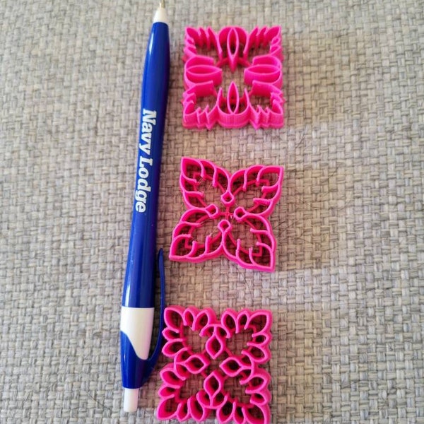 BLOSSOM PRESS Texture Mat for Polymer Clay | Clay Pattern Stamps ...