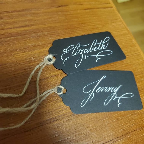 Custom Calligraphy Gift Tags,personalized Handwritten Name Tags With ...