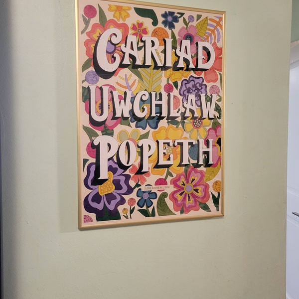 HEDDWCH O HEDDIW A DYF - Efa Lois Print | Welsh 'peace Grows From Today ...