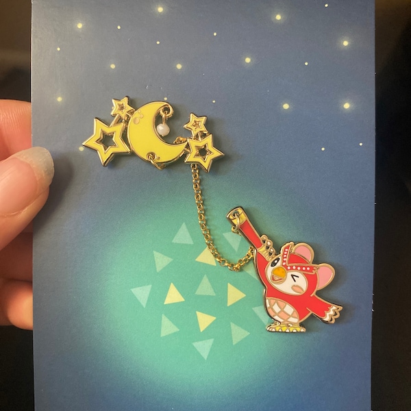 Animal Crossing Enamel Pin - Celeste Stargazer - Etsy