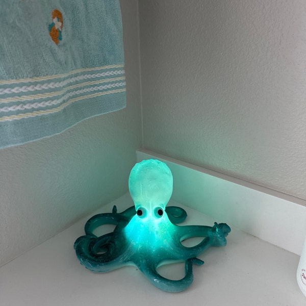 LED Night Light Statue Marine Life Home Decoration Figurine Room/home ...