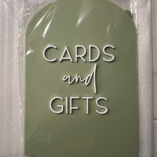 Acrylic Arch Cards and Gifts Sign | Acrylic Wedding Sign | Wedding ...