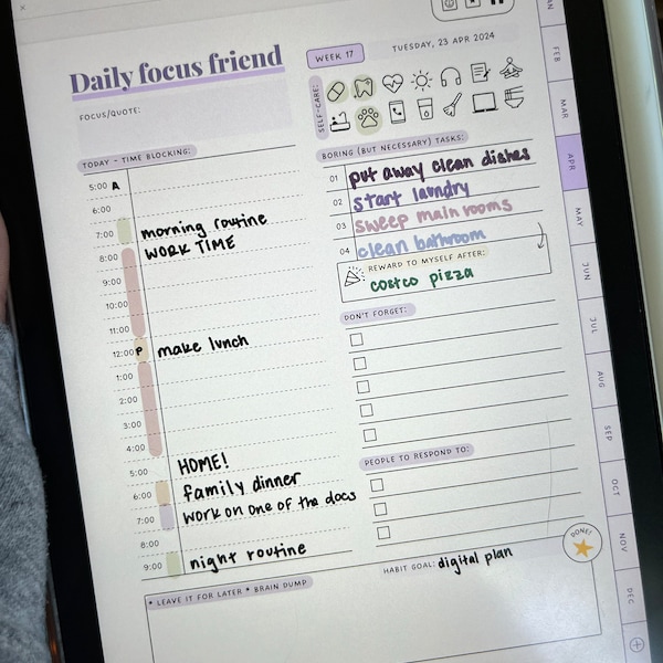 ADHD Digital Planner made by an Adhder for Ipad, Goodnotes Android ...