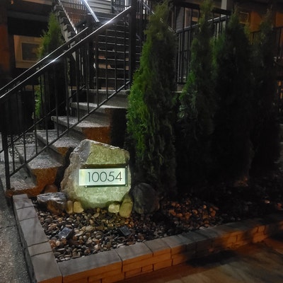 Custom House Number Civic Address Sign Modern / Contemporary ...