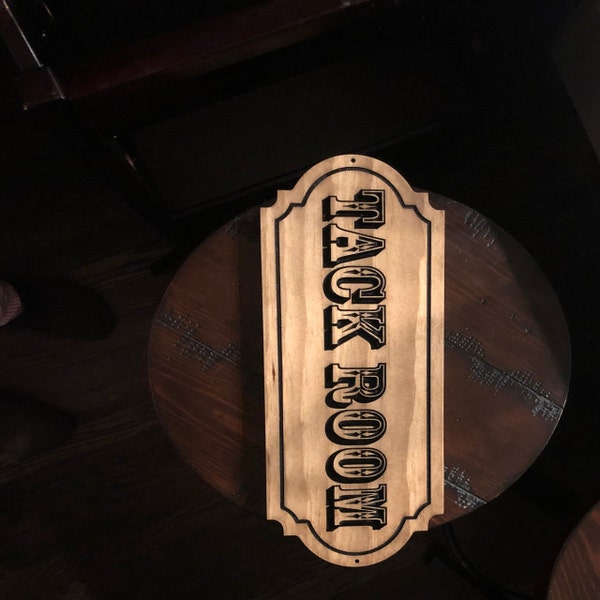 Custom Solid Wood Horse Tack Room Sign Feed Room and Office Barn ...