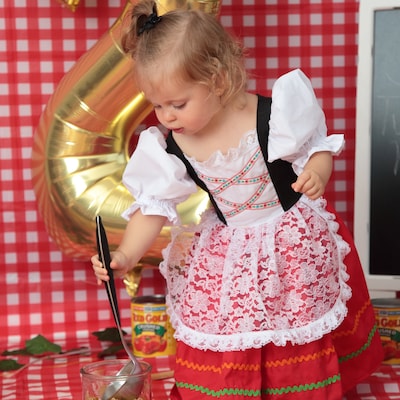 Girls Italian Traditional Folk Dress, Italy, International, Tarantella ...
