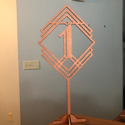 Art Deco Table Numbers, Art Deco, Wedding Table Numbers, Gold Table ...