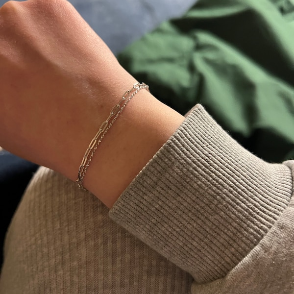 Two Delicate Bracelets Set, Dainty Bracelet Set, Two Minimalist ...