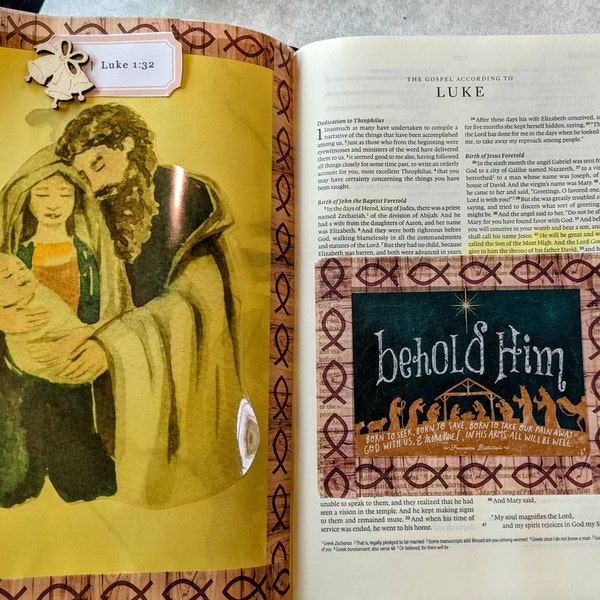 Printable Bible Journaling Stickers | Baby Jesus Stickers | Bible ...