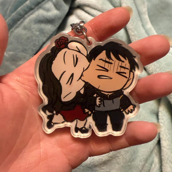 Custom Love Bite Chibi Couple Commission + Keychain Sticker // Cute YCH ...