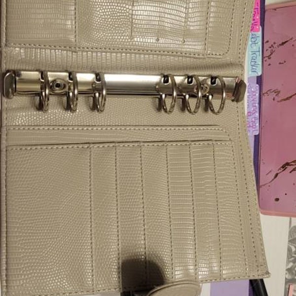 A6 Lizard Leather Binder Wallet - Etsy