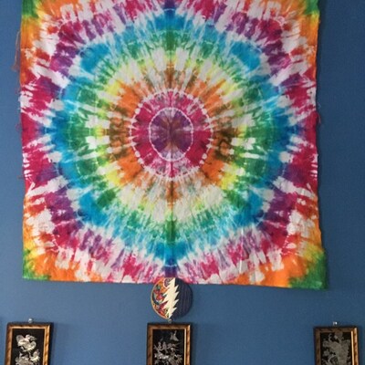 Fabric Garland, Fabric Banner, Fabric Bunting, Tie Die Garland, Tie Dye ...